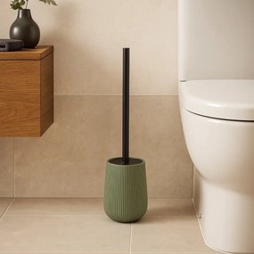 WC kartáč Stripe, zelená/s černými prvky