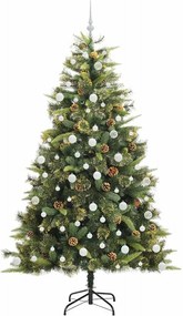 Umělý sklopný vánoční stromeček s kužely Zelená 210 cm 3395101