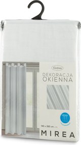 ZÁCLONA NA KROUŽCÍCH MIREA 140X260 CM BÍLÁ