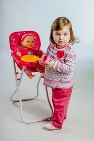 TEDDIES Židlička pro panenky vysoká kov/plast / 33x26x60 cm / od 3 let