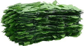 Balkónová zástěna se zelenými listy 300 x 150 cm 315503
