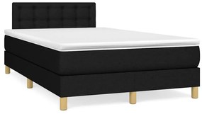 Box spring postel s matrací a LED černá 120x190 cm textil 3270118