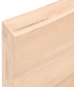 Nástěnná police 60 x 10 x 6 cm neošetřené masivní dubové dřevo - Default Title