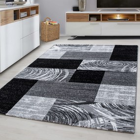 Ayyildiz, Kusový koberec Parma 9220 black, 120x170, šedá, chodba / předsíň