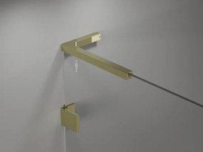 Mexen Lunar-B L výklopný sprchový kout pravý 100 x 80 cm, čiré sklo, zlatá lesklá, 832L-100-080-50-00-P