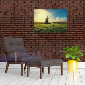 Skleněný obraz - Větrný mlýn (70x50 cm)