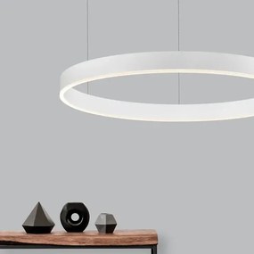 LED lustr Motif 80 bílé stmívatelné