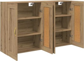 Nástěnná skříň 2 ks Artisanový dub 69,5 x 34 x 90 cm 3402690
