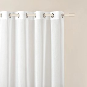 Room99 Záclona na kroužcích Flavia s volánmi Jednobarevná Barva: Bílá, Velikost: 140 x 280 cm