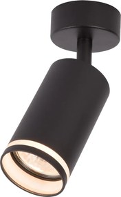 Bodové svítidlo Pipe Ring, 1x černé kovové stínítko, b
