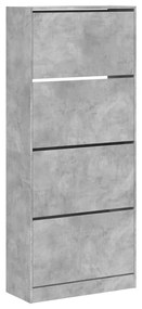 Botník se 4 výklopnými zásuvkami betonově šedý 80x34x187,5 cm - Default Title