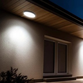 LED Solution Černé přisazené LED svítidlo kulaté 420mm 36W IP44 s pohybovým MW čidlem a DO