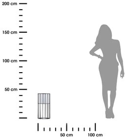 Kovový květináč LOFT 42x20 cm černá/bílá