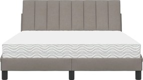 Postel s matrací Hanko taupe 140 x 190 cm textil 3310528