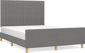 Postel bez matrace tmavě šedá 140 x 200 cm textil 3125220