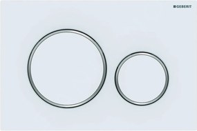 Geberit Sigma20, ovládací tlačítko Sigma20, bílá matná-chromová, 115.882.JT.1