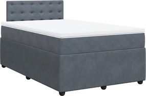 Box spring postel s matrací tmavě šedý 120x190 cm samet 3287699