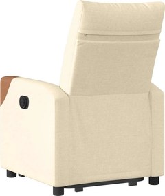 Zvedací polohovací křeslo krémové textil 3324010