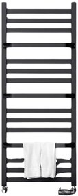 Regnis LOX DUO, topné těleso 530x1800mm, 765W, černá matná, LOXDUO1810/540/D50/BLACK