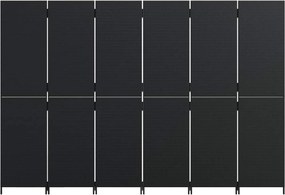 vidaXL Dělicí stěna 6 panelů polyratan [365368] Barva: Hnědá