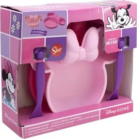 STOR Dětská jídelní sada 4v1 Minnie Mouse / Dětská jídelní sada / bez