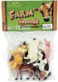 TEDDIES Figurky zvířátek Domácí farma / 6 ks / 9 cm / plast / od 3 let