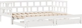 Válenda s přistýlkou a zásuvkami bez matrace bílá 90x190 cm 3302212