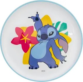 STOR Dětský jídelní talíř Stitch / Dětský talíř / Bez BPA / Do mikrovl