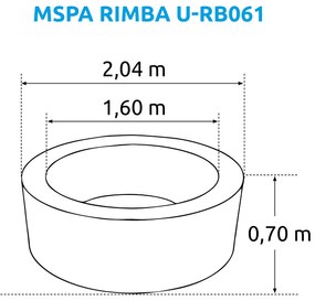Mspa | Vířivý bazén MSPA Rimba U-RB061 + Solární sprcha UNO 40 | 19900162