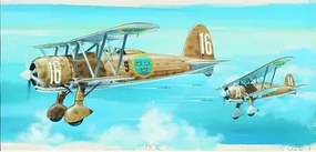 SMĚR Plastikový model Fiat CR 42 / 1:40 / 43 dílků / od 6 let