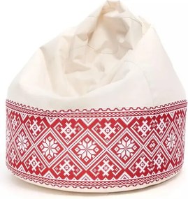 Sedací vak Viper Folk Outdoor TiaHome - krémově červená