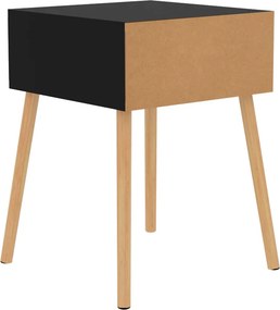 Noční stolek černý vysoký lesk 40 x 40 x 56 cm kompozitní dřevo 326809