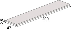 Aldo Psací stůl 200 cm s regály Whitney - Dub molina