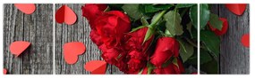 Obraz - kytice růží (170x50 cm)