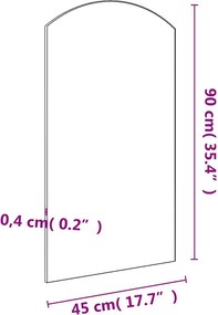 Zrcadlo 90 x 45 cm sklo 326089