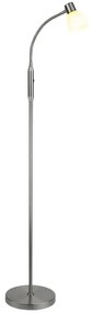 OnaDnes -20% Stříbrná kovová stojací lampa Halo Design Hudson 120 cm