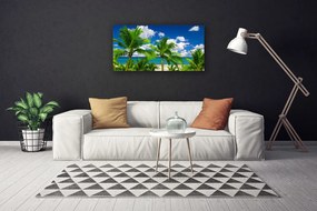 Obraz na plátně Moře Palma Stromy Krajina 100x50 cm