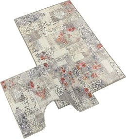 Bellatex 3D tisk  sada Šedá 60x100 cm, 60x50 cm (SADA)