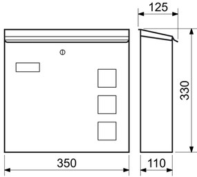 Poštovní schránka BK 703, nerez