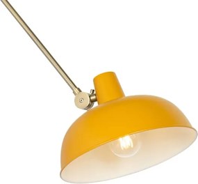 Nástěnné svítidlo s ramenem a vypínačem Milton Yellow