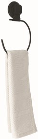 Malý věšák na ručníky Compactor Bestlock Black s přísavkou - bez vrtání, nosnost až 6 kg