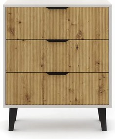 Komoda Borg Duo 3Š kašmír / dub artisan