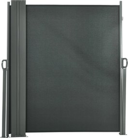 Záclona Outsunny Double Side se zavětrovacím systémem, 6L x 1,80H m, vysoce hustý 180 g/m² polyester odolný proti UV záření, šedá | Aosom