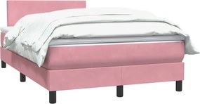 Box spring postel s matrací růžová 120x220 cm samet 3316064