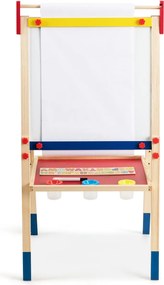 Costway Malířská tabule 3-in-1 pro děti Oboustranná stojací tabule s přírodní