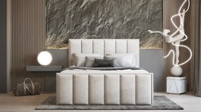 SFAB Kontinentální čalouněná postel VERONA (160x200 cm) Látka Velutto: Velutto 20 - Černá