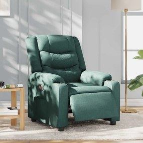 Elektrické polohovací křeslo tmavě zelené textil 3310250