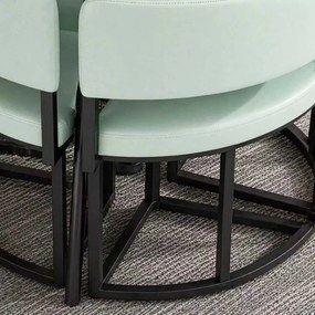 LuxuryForm DESIGN Jídelní set MONTE 4+1 - mint / bílý