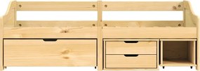 vidaXL Válenda se 3 zásuvkami IRUN 90x200 cm masivní borové dřevo [3185213] Barva: Hnědá