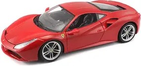 Bburago RACE+PLAY Ferrari 488 GTB červená / 1:18 / od 3 let